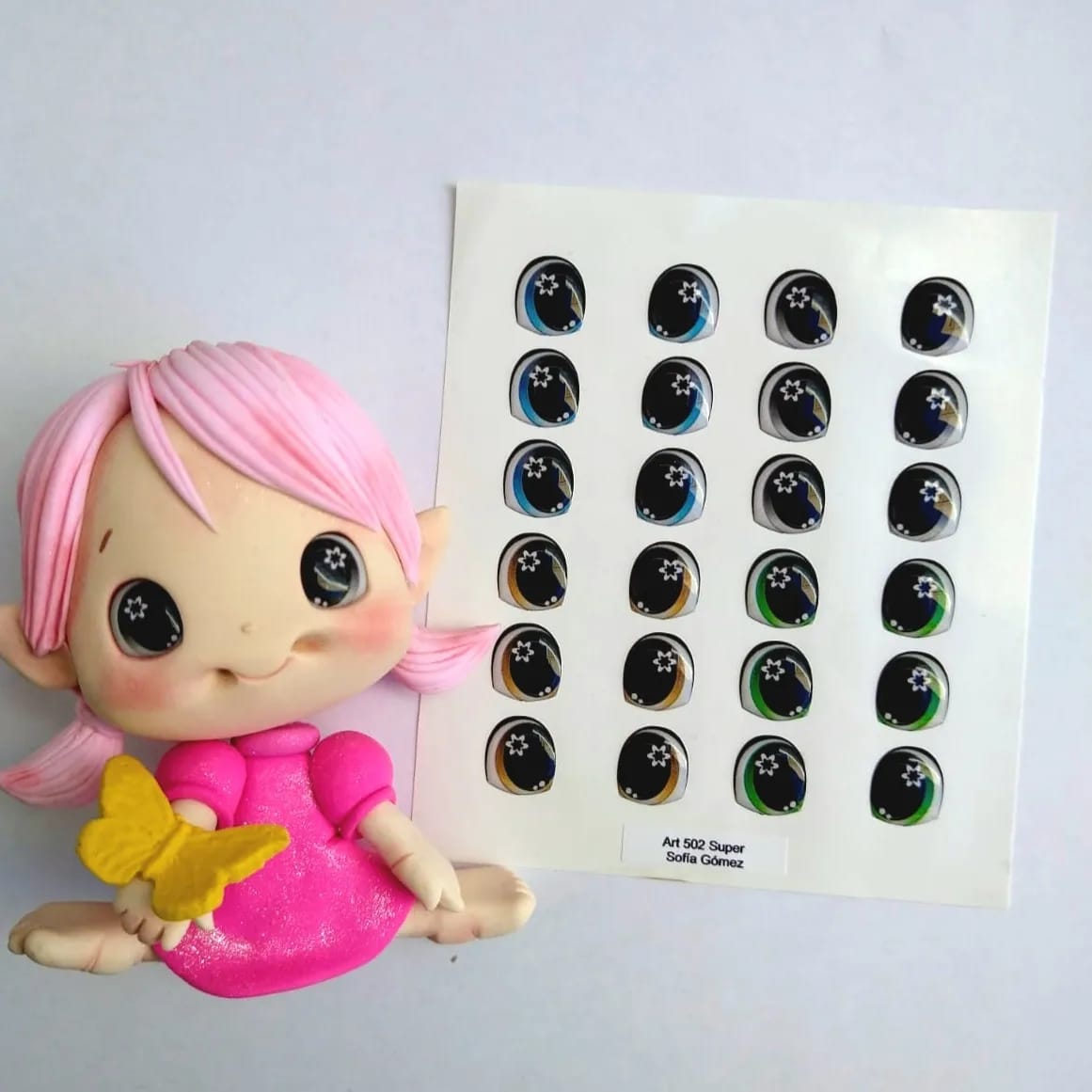 Art 502 Ojos Linea Sofia Gomez - Ojos Autoadhesivos Mariela Lopez